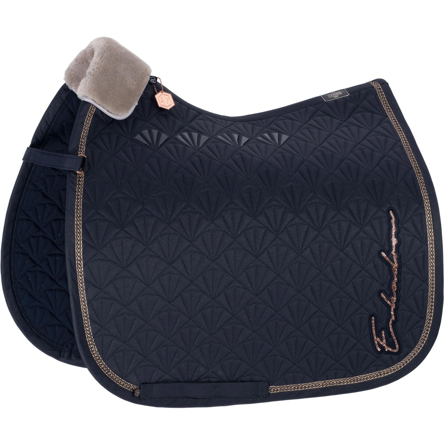 2023 Eskadron Heritage Sparkle Peacock Saddle Cloth 218556534 - Navy ...