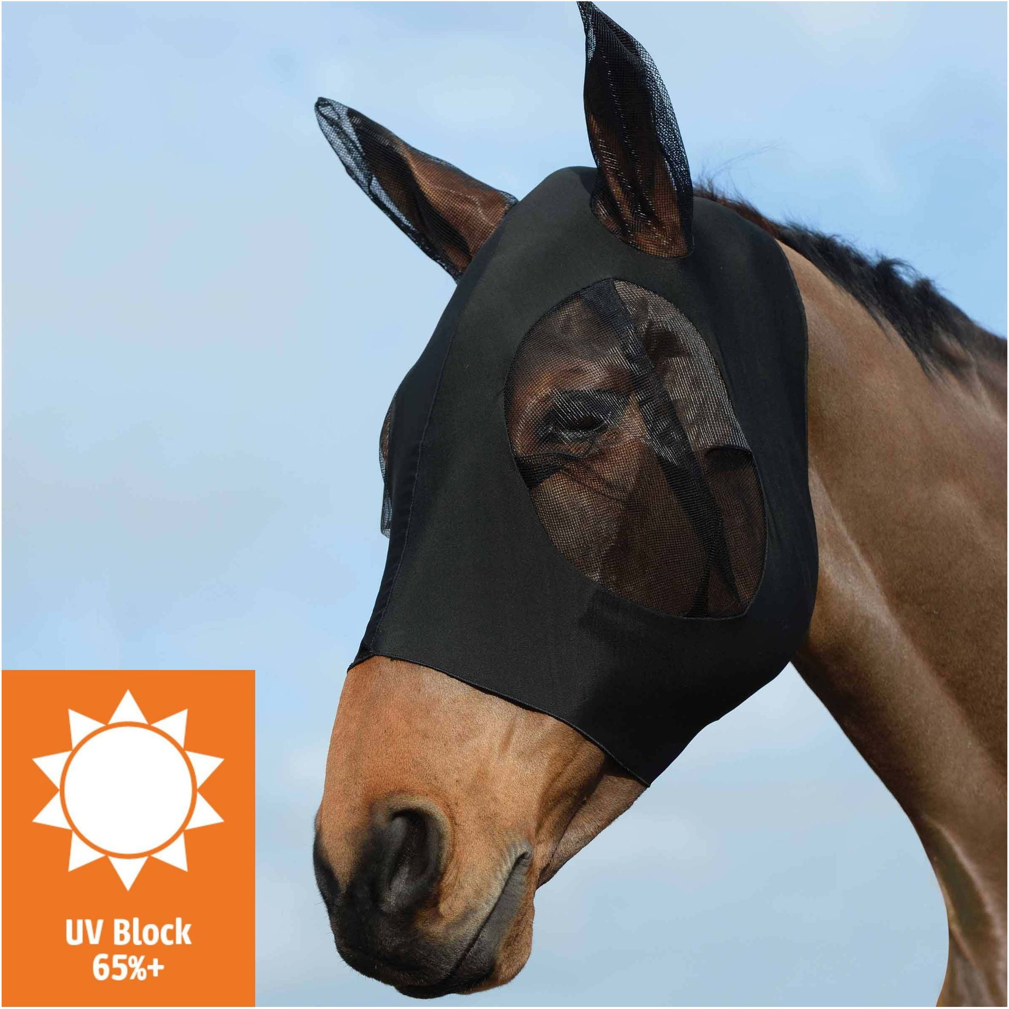 Weatherbeeta Deluxe Stretch Bug Eye Saver With Ears 1009573005 - Black ...