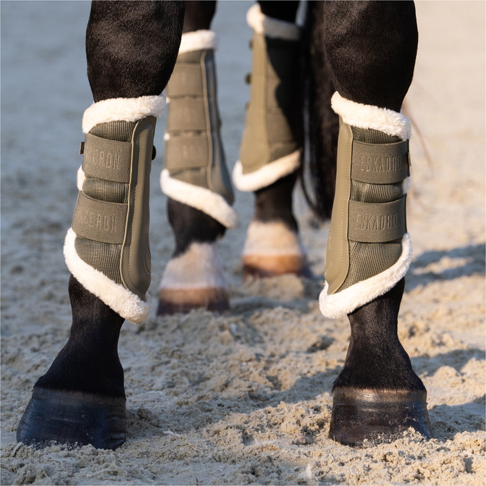 2025 Eskadron Mesh Fauxfur Tendon Boots 555175 663 - Dusty Olive ...
