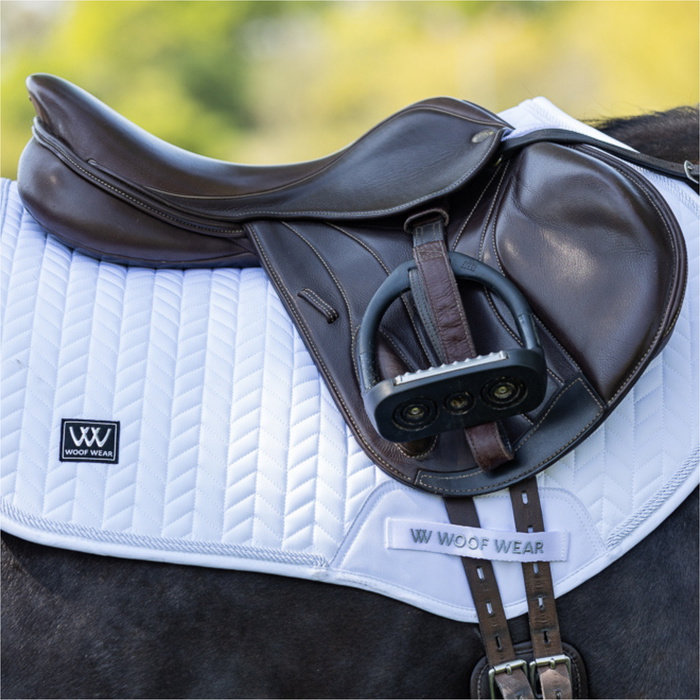 2025 Woof Wear Herringbone Close Contact Saddle Pad WS0044-WHWH - White ...