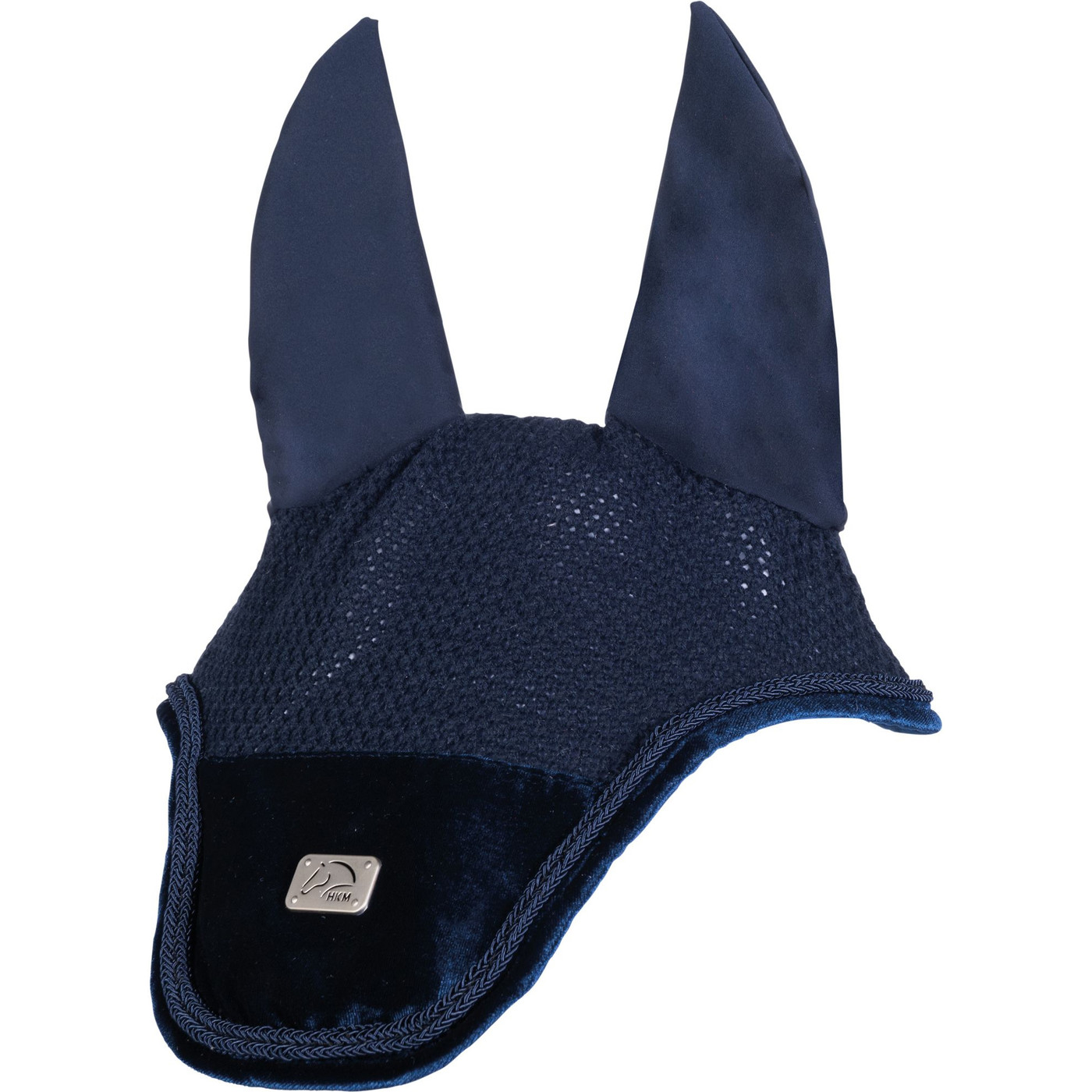 2022 HKM Mellow Velvet Ear Bonnet 13615 - Deep Blue - Horse - Saddlery ...