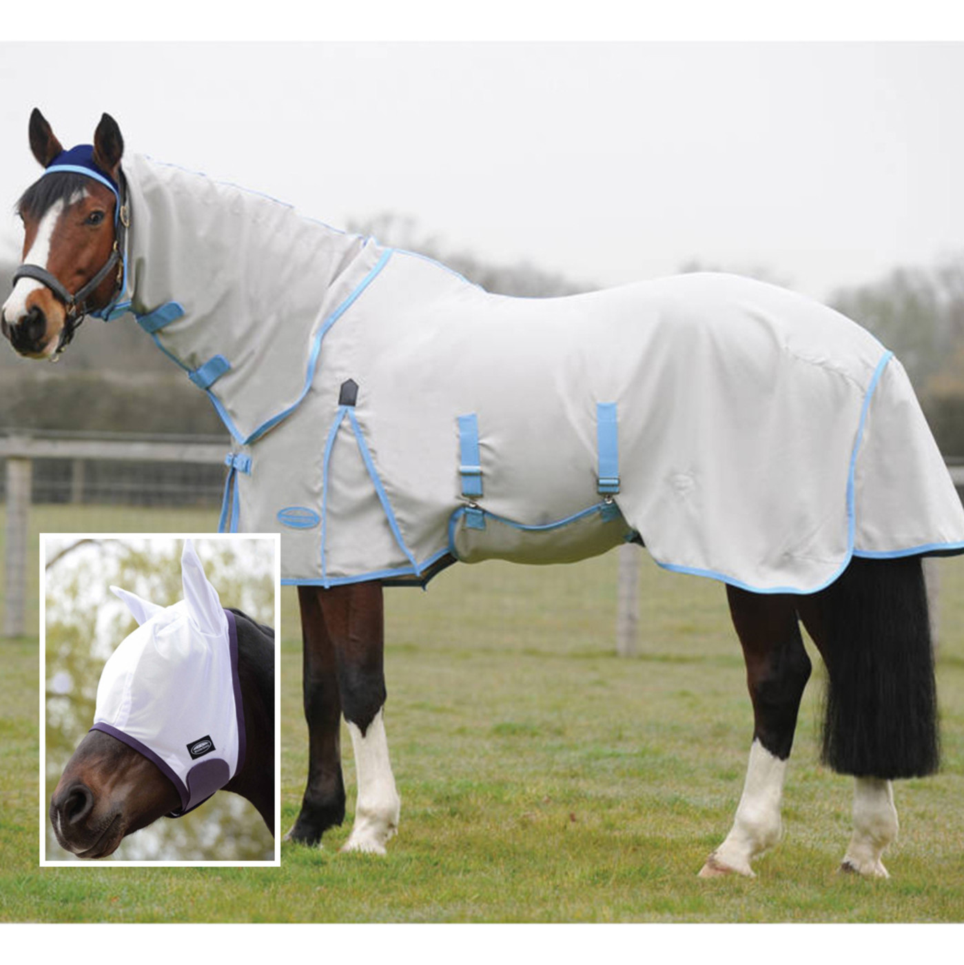 Weatherbeeta Sweet Itch Shield Combo Neck & Weatherbeeta Comfitec ...