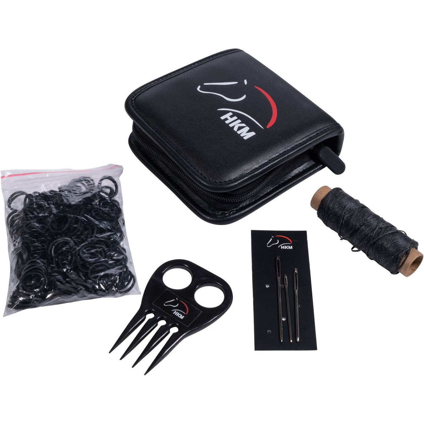 2023 HKM Mane Plaiting Set 10001 - Black - Horse - Horse Care | The ...