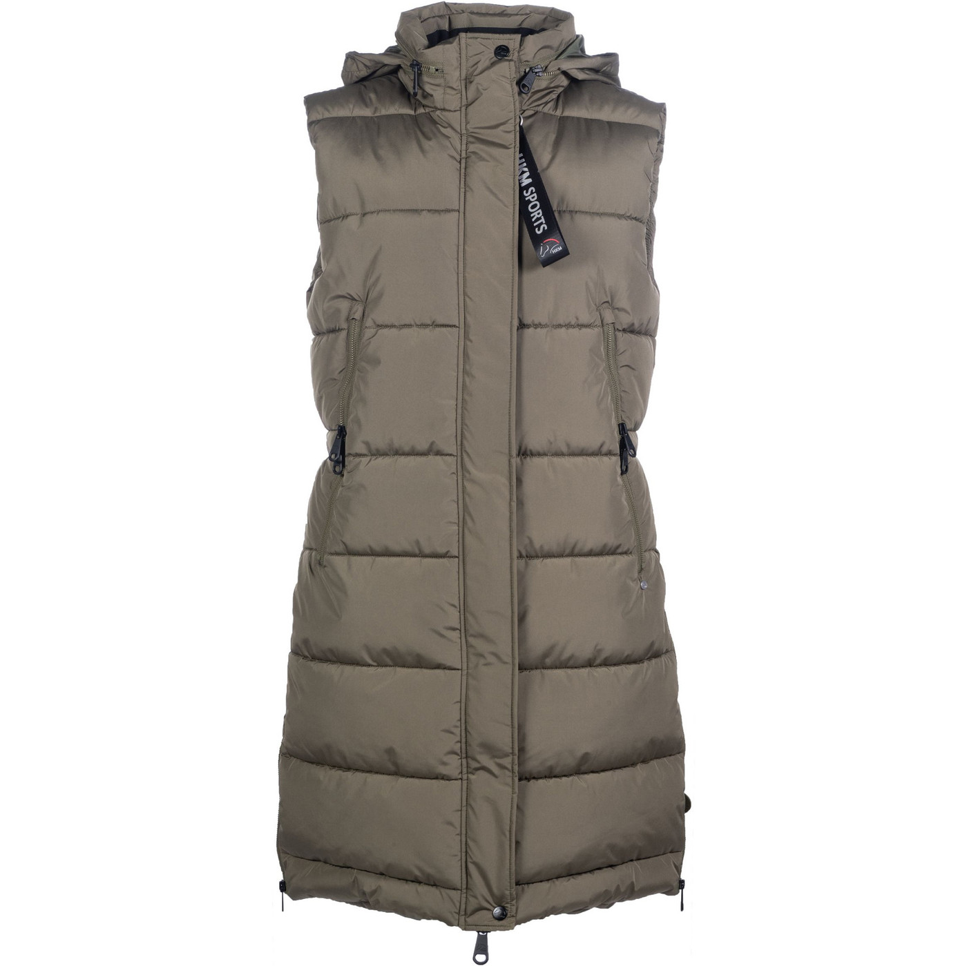 2023 HKM Womens Misty Long Vest Gilet 14338 - Khaki - Womens ...