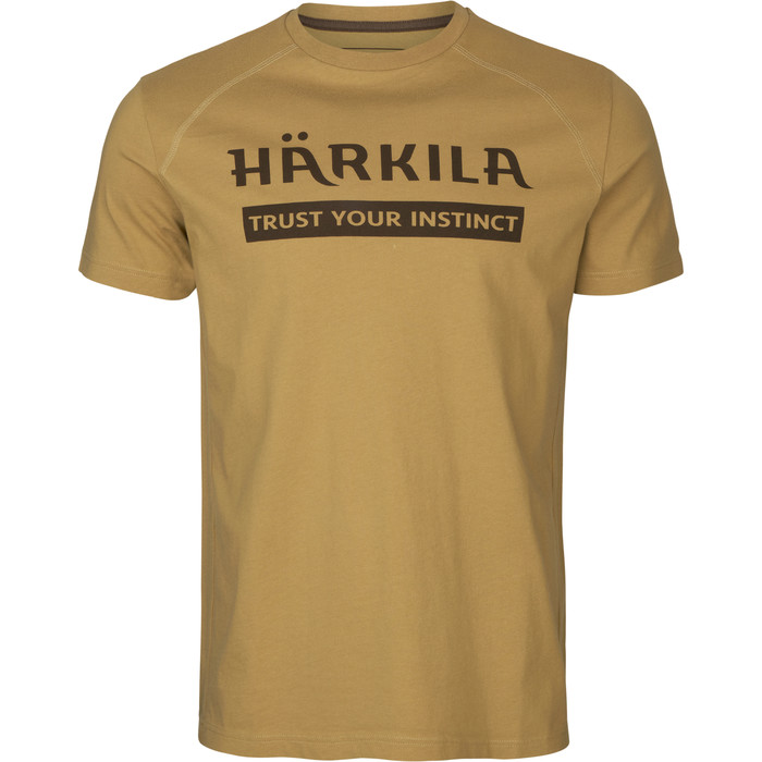 2023 Harkila 2 Pack Mens Logo T-Shirt 160105052 - Antique Sand / Dark ...