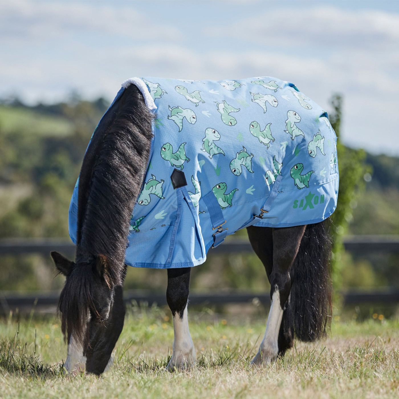 2023 Saxon 600D Pony Standard Neck Lite Rug 10183850 - Dinosaur Print ...