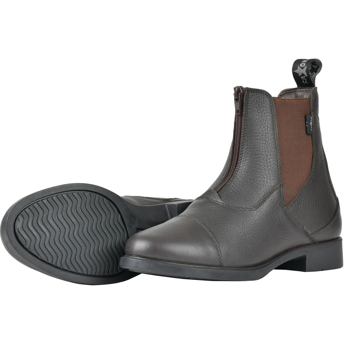 Saxon Childrens Allyn Zip Paddock Boots 1019373 - Brown - Childrens ...