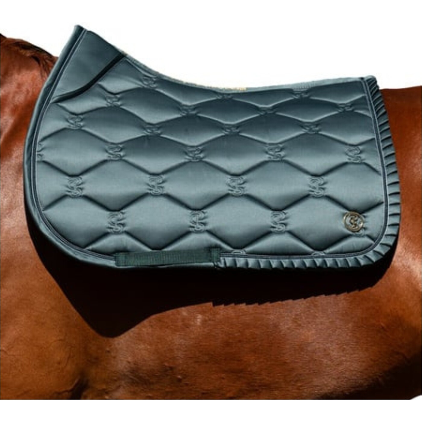 2024 PS of Sweden Saddle Pad Jump Ruffle 1110-058-685 - Midnight Green ...