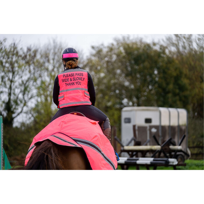2022 Equisafety Horse Riding Hi Vis Waistcoat PPWS - Pink - Womens ...
