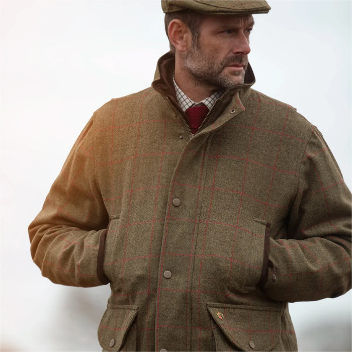 2022 Alan Paine Mens Combrook Waterproof Tweed Coat COMGCTT - Sage ...