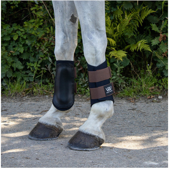 Woof Wear Club Brushing Boots WB0003 - Black / Mocha - Horse - Horse ...