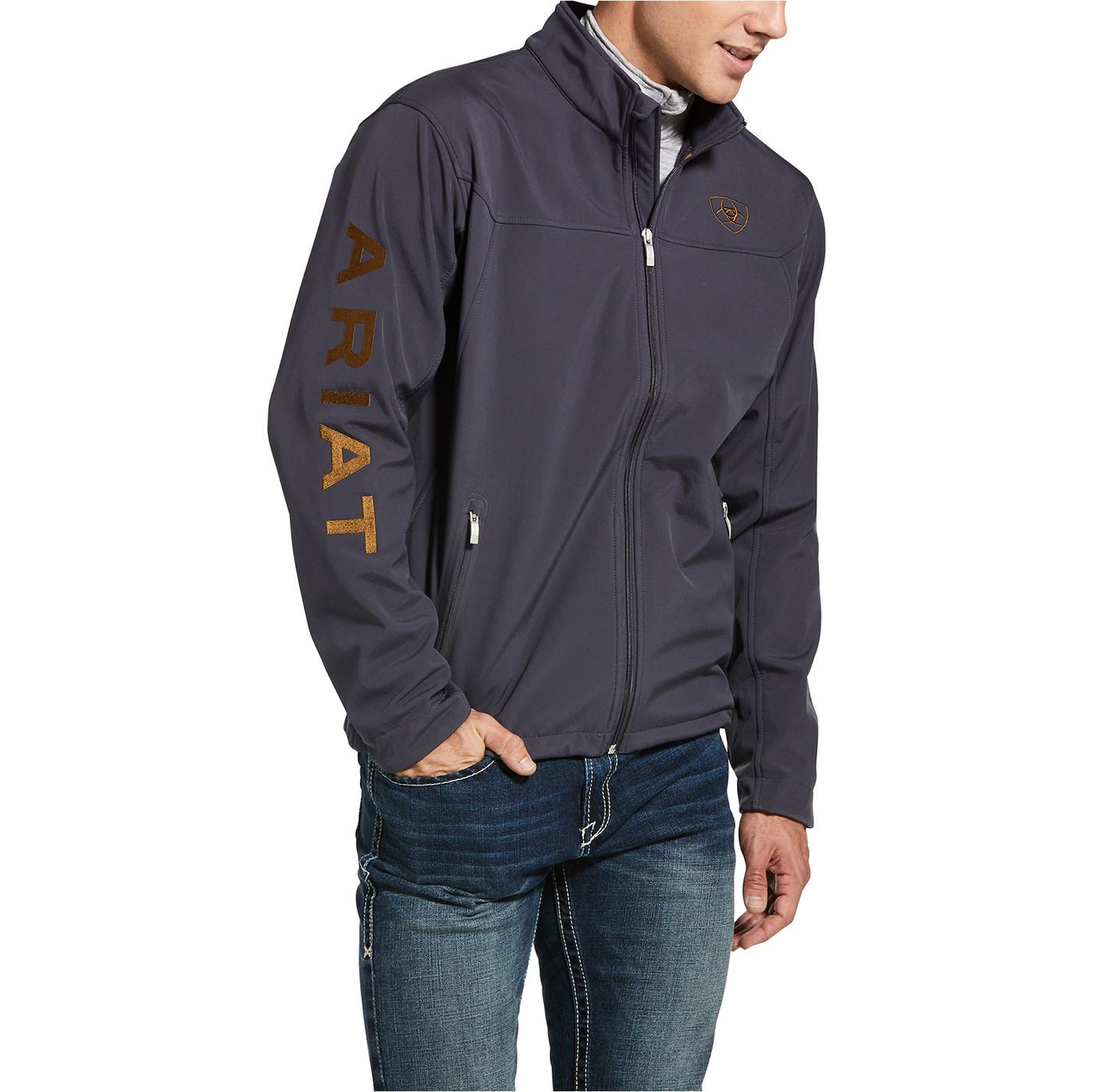 Ariat Mens New Team Softshell Jacket - Periscope - 10032688 - Mens ...