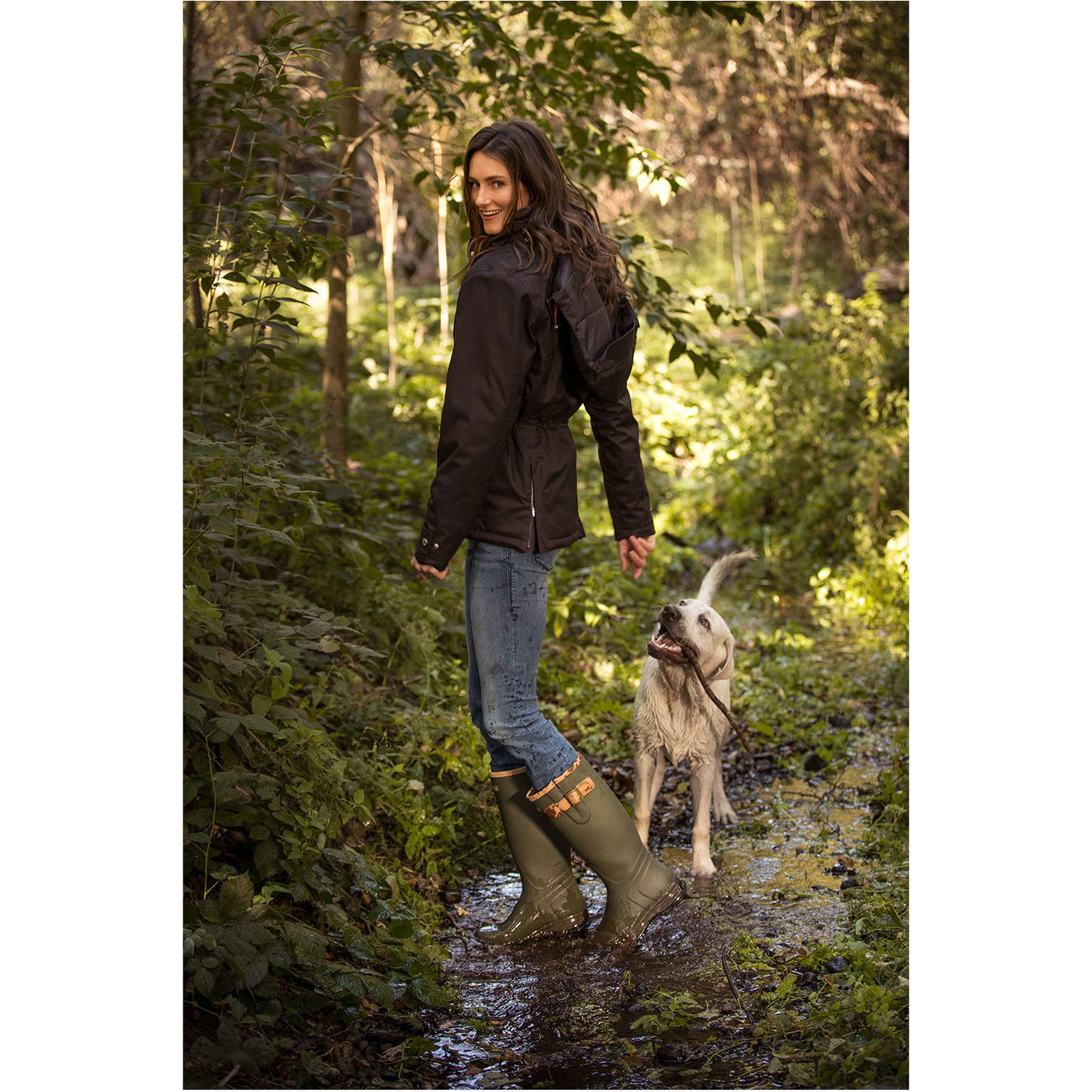 Ariat Womens Burford Wellies - Olive Green | boots | The Drillshed