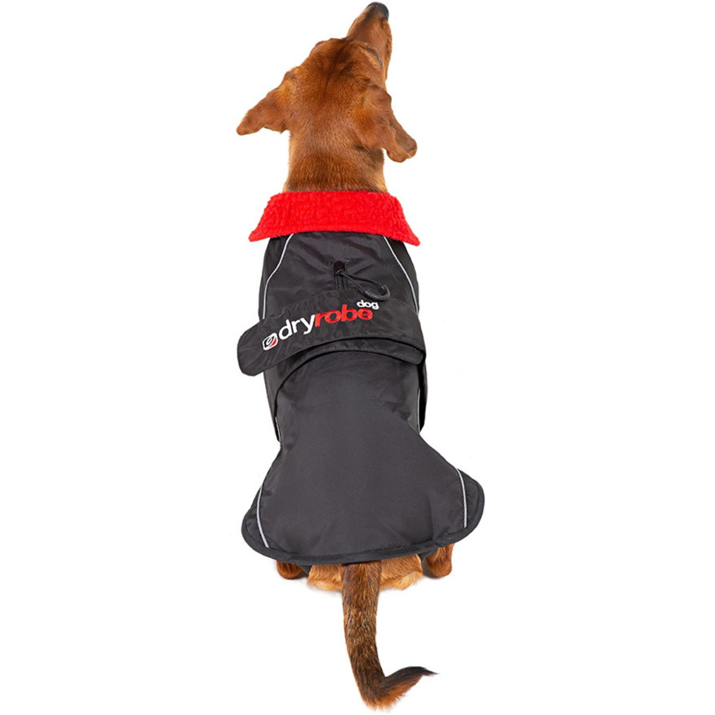 Dryrobe Dog Robe DRDR1 - Black Red - Dogs | The Drillshed