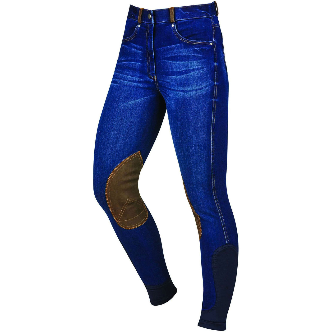 Dublin Womens Shona Knee Patch Denim Breeches Blue - 1000496 - Womens ...