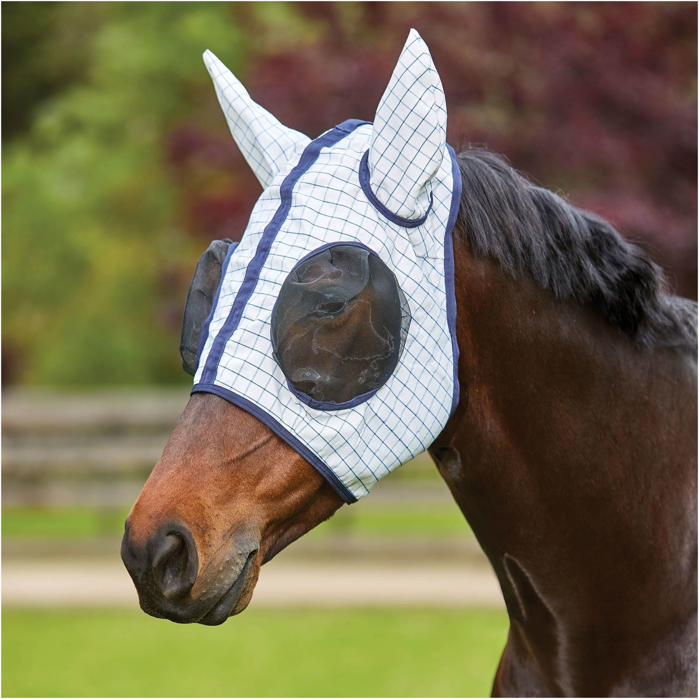 Kool Coat Classic Fly Mask - Navy / White - 1001842 - Horse - Fly Rugs ...