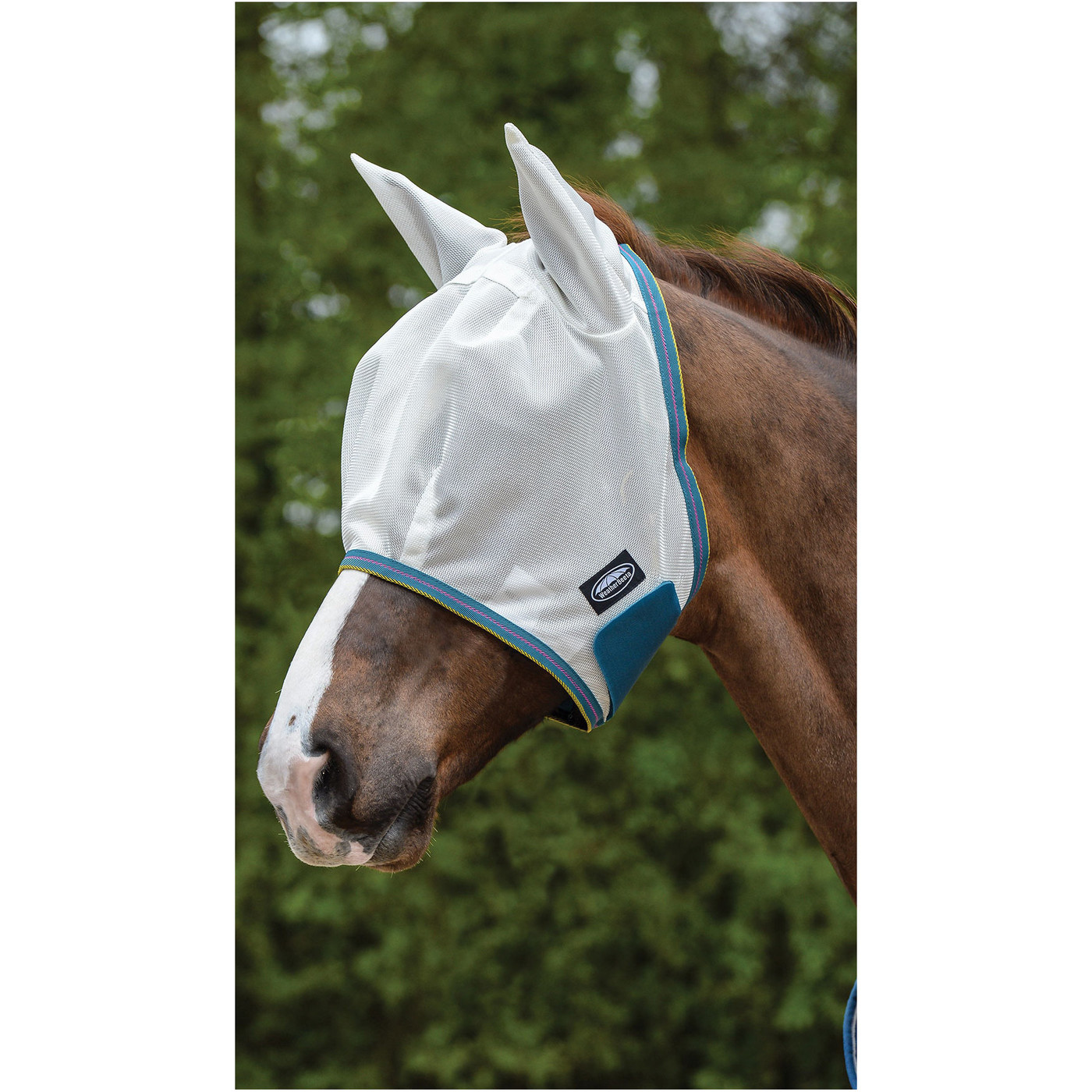 Weatherbeeta Comfitec Airflow Fly Mask - White & Green | The Drillshed