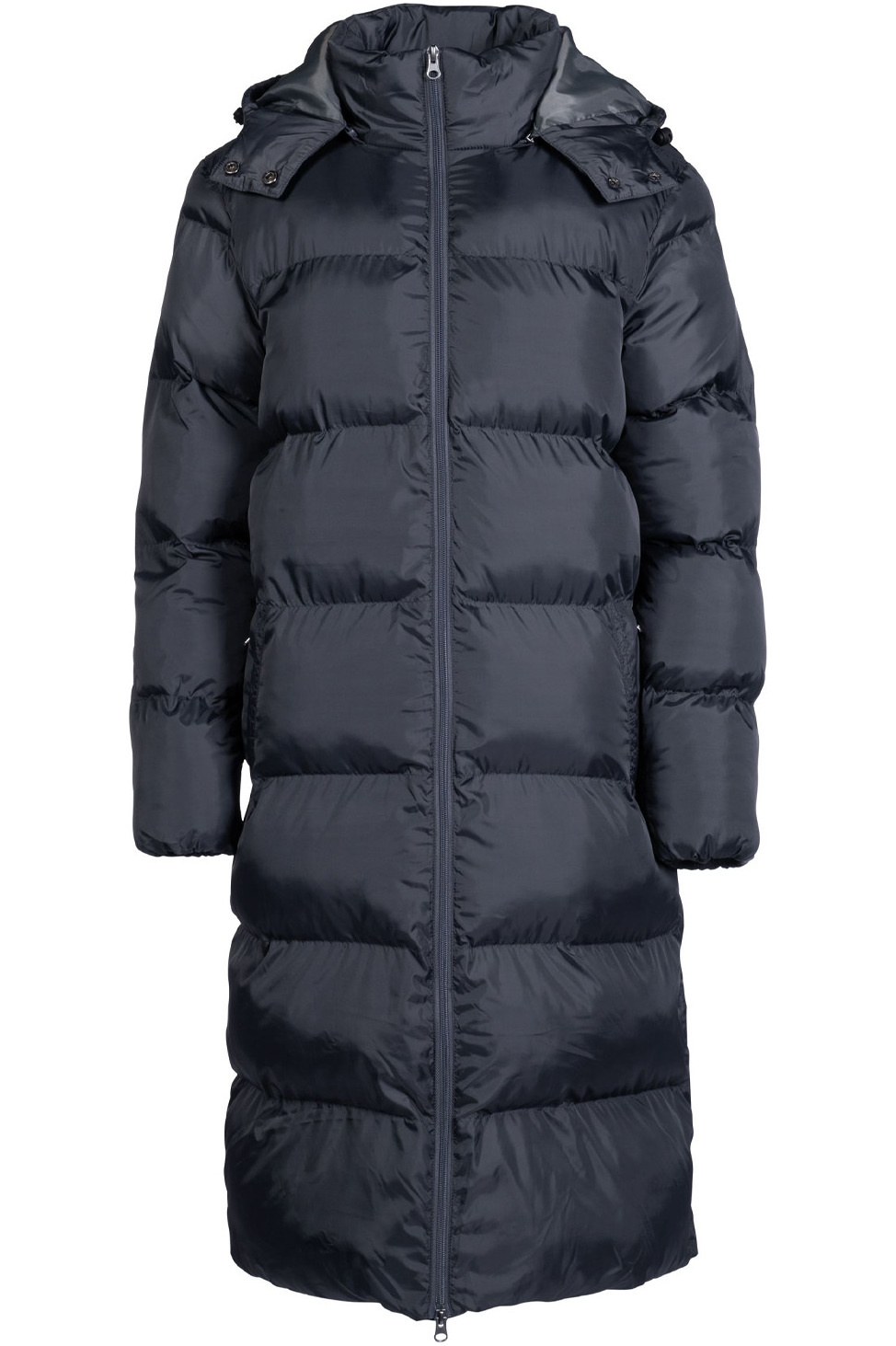 2023 HKM Womens Preston Quilted Long Riding Coat 127299300 - Deep Grey ...