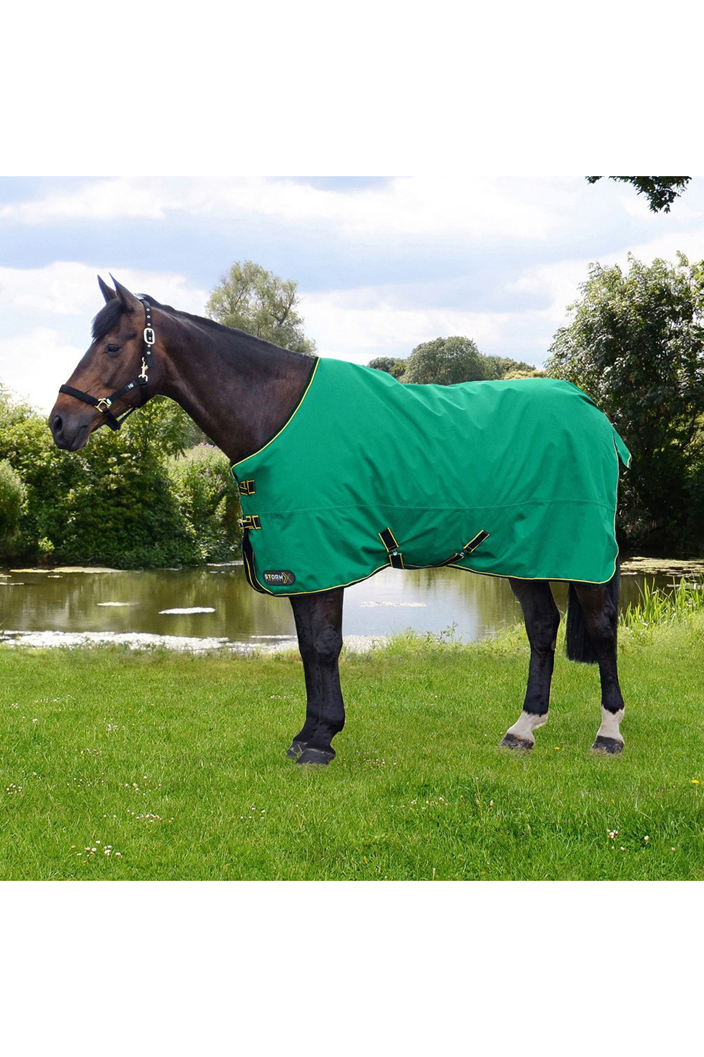 2023 Hy Equestrian StormX Original 0g Turnout Rug 2782 - Green / Dark ...