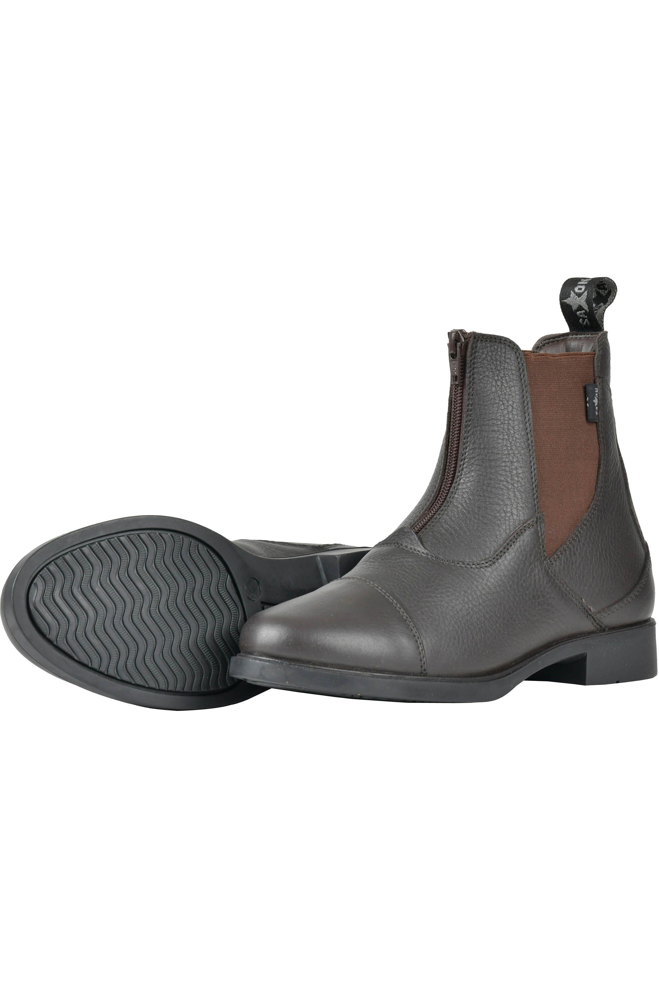 Saxon Childrens Allyn Zip Paddock Boots 1019373 - Brown - Childrens ...