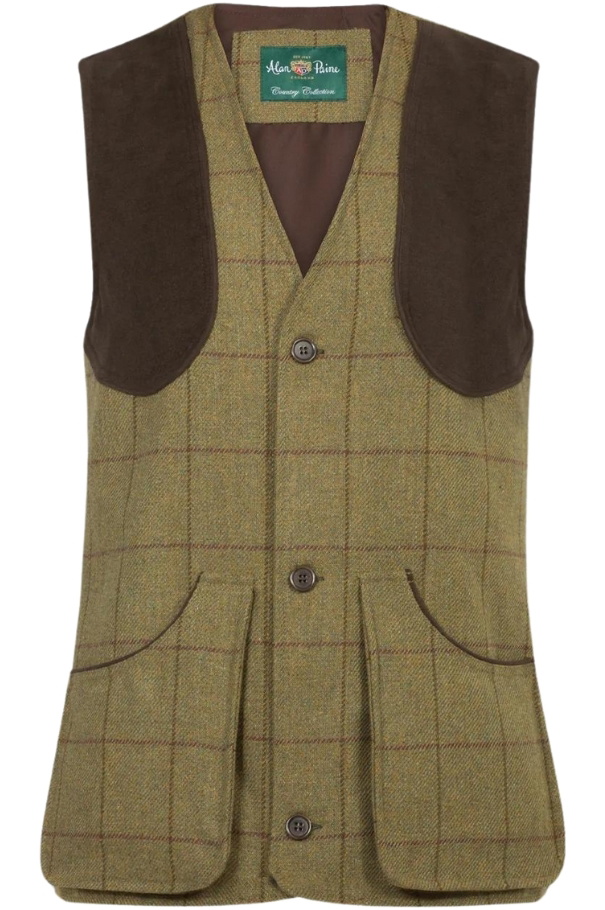 Alan Paine Mens Rutland Shooting Waistcoat RUTGSHW - Lichen - Mens ...