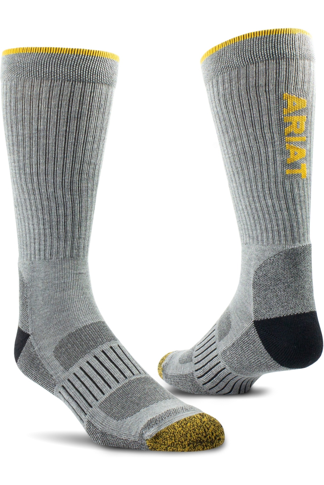Ariat High Perform Tek Work Sock 2 Pack 10038272 - Grey - Womens ...