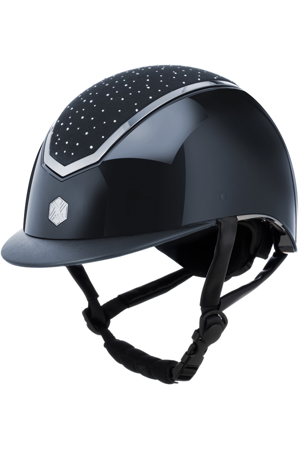 Charles Owen Kylo Crystal Standard Peak Riding Helmet KYLOC - Navy ...