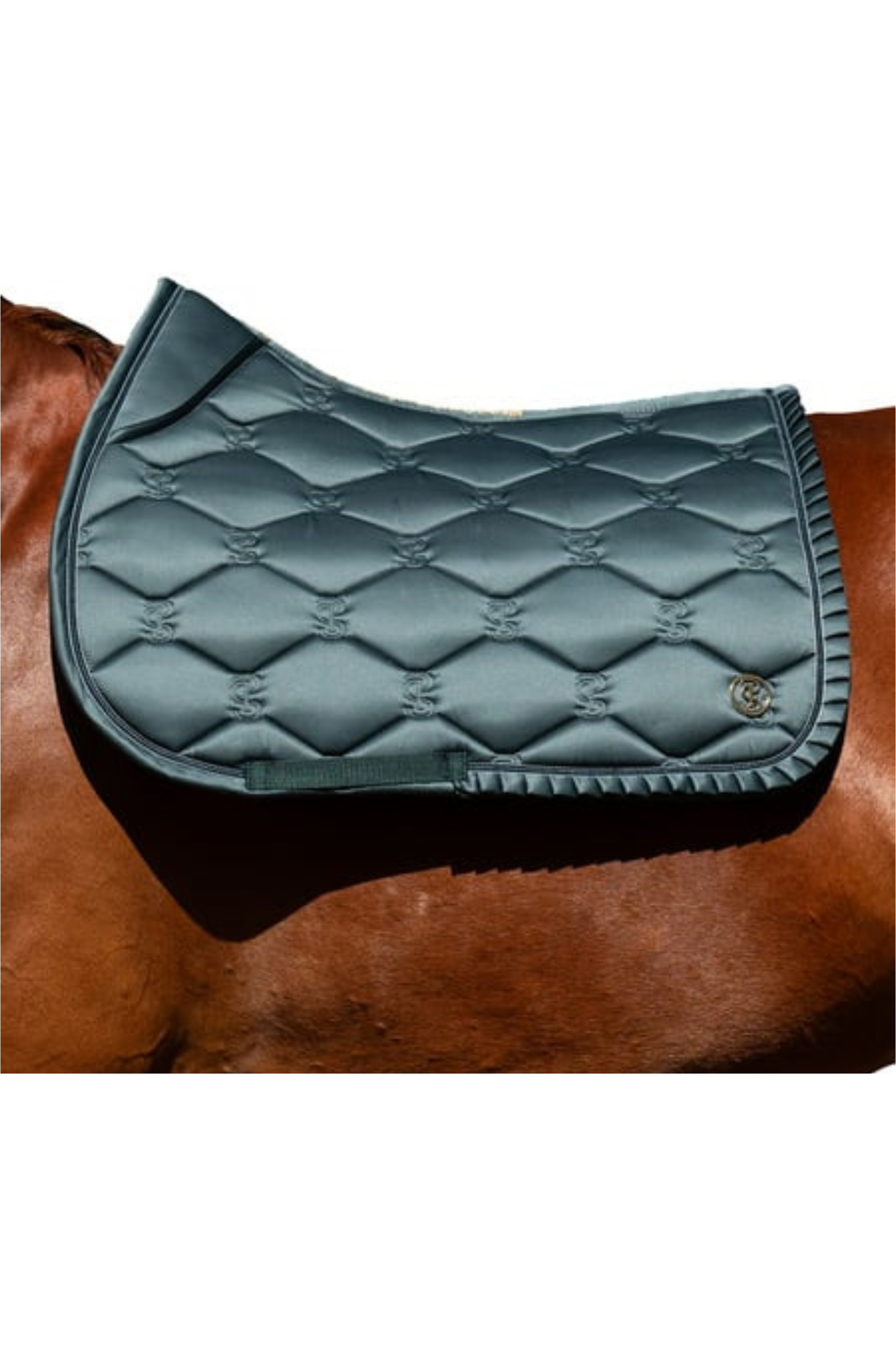 2024 PS of Sweden Saddle Pad Jump Ruffle 1110-058-685 - Midnight Green ...