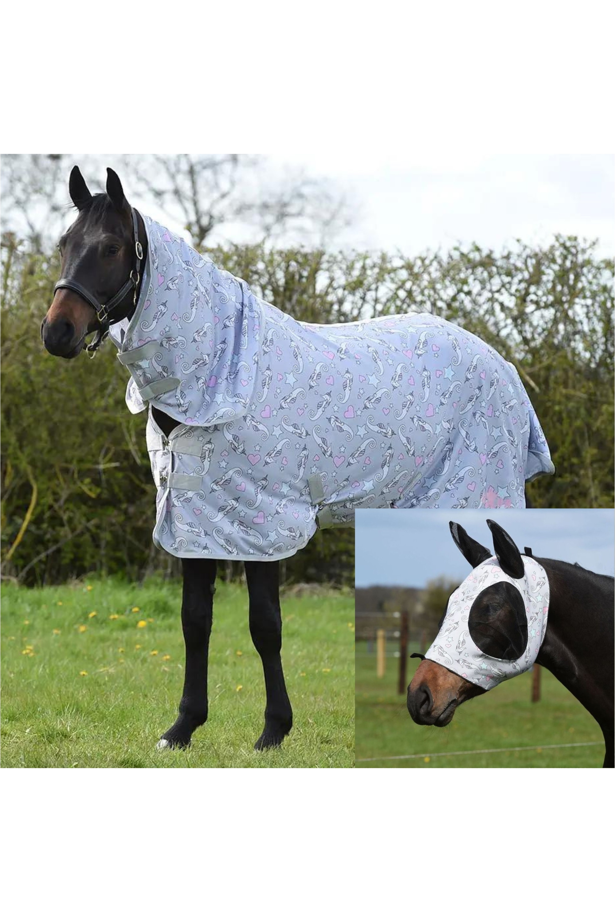 2024 Saxon Mesh Combo Neck Fly Rug & Free Weatherbeeta Fly Mask Bundle ...