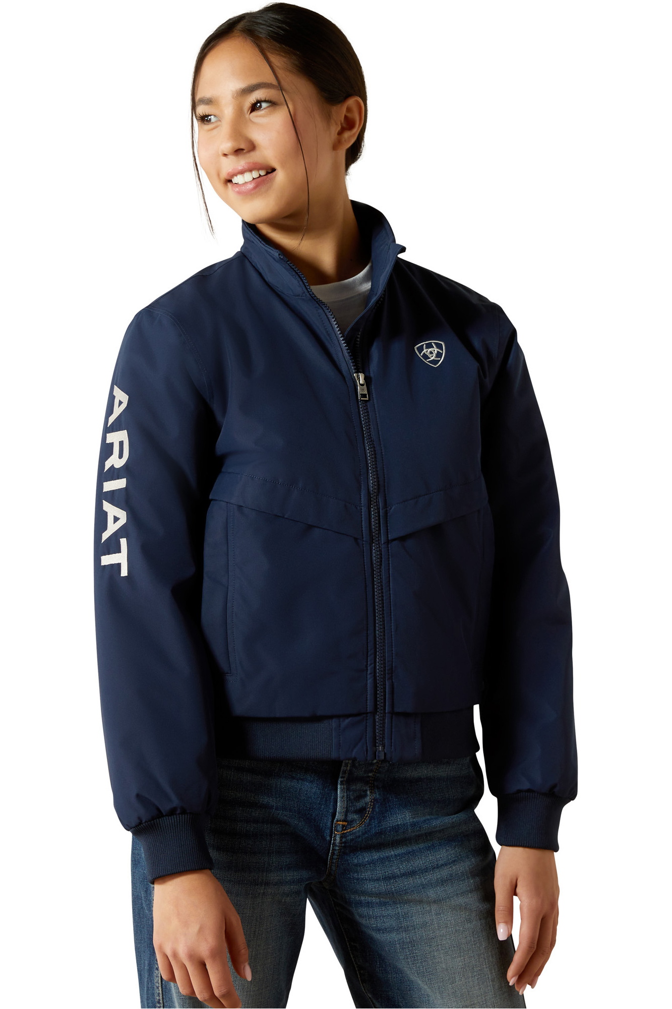 2025 Ariat Junior Stall 2 0 Isolierte Jacke 10062854 - Navy - Kinder ...
