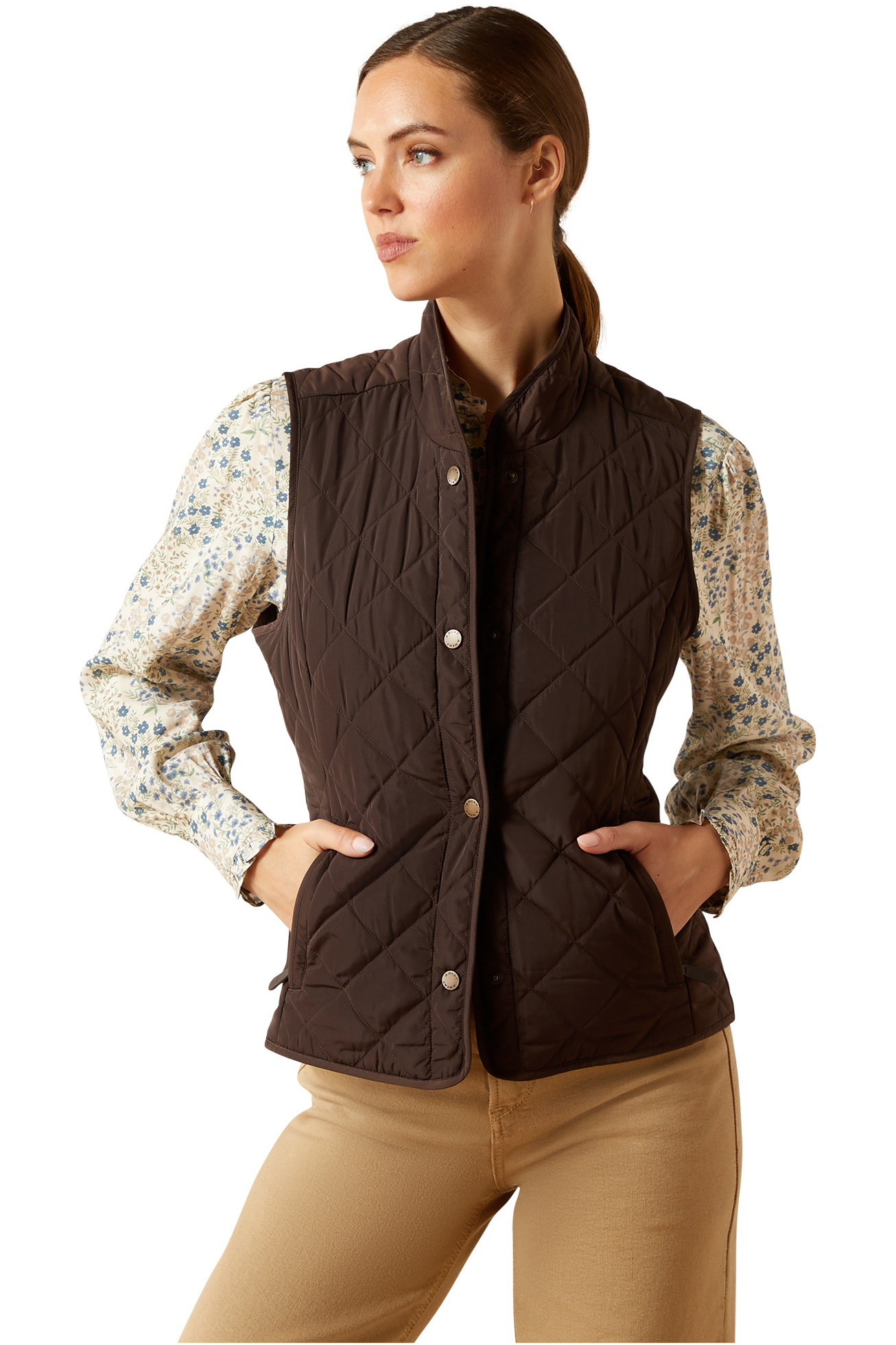 2025 Ariat Womens Woodside Vest 10062689 - Coffee Bean - Womens ...