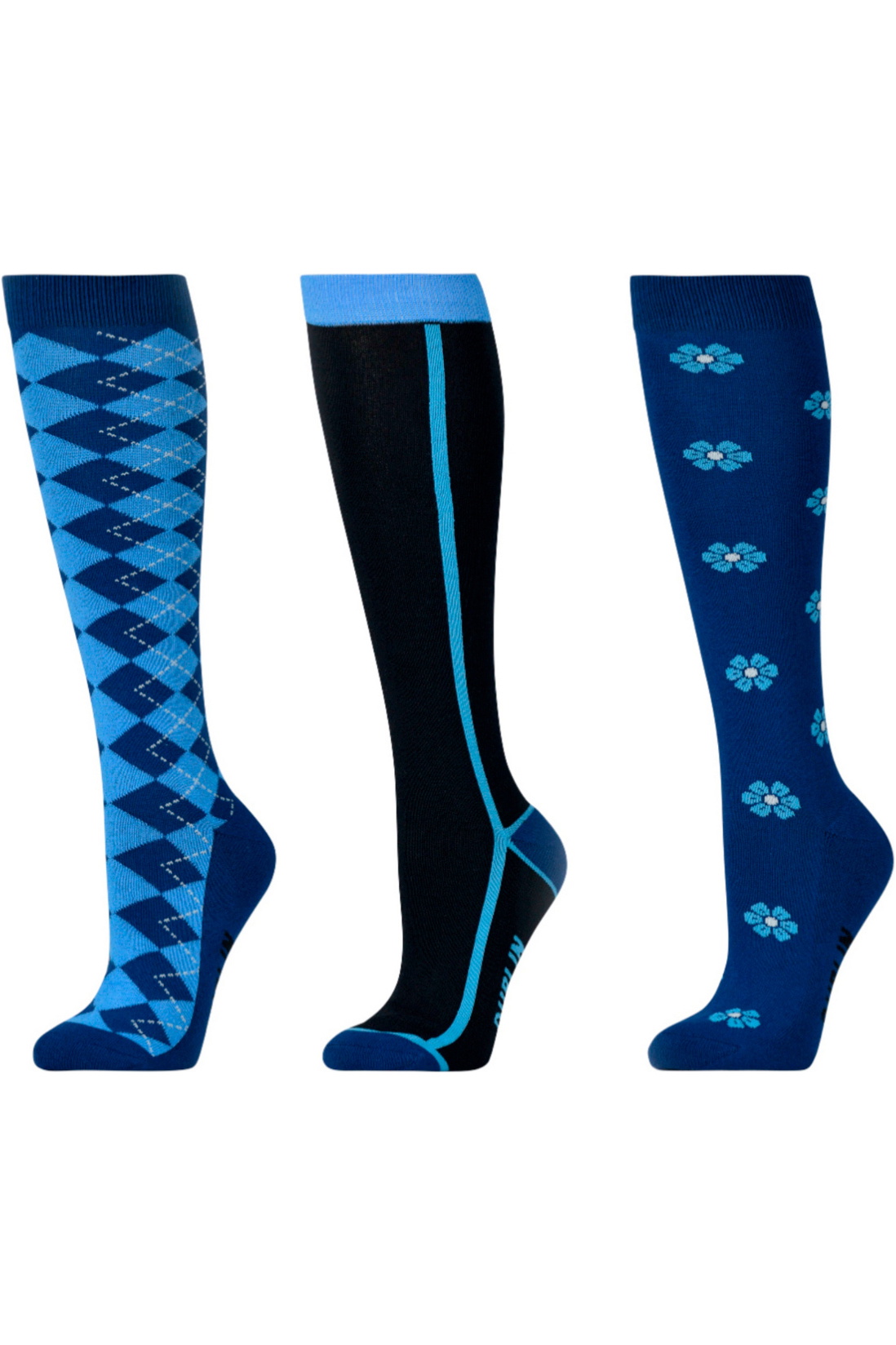 2025 Dublin 3 Pack Socks 1004094153 - Classic Royal Blue - Womens ...
