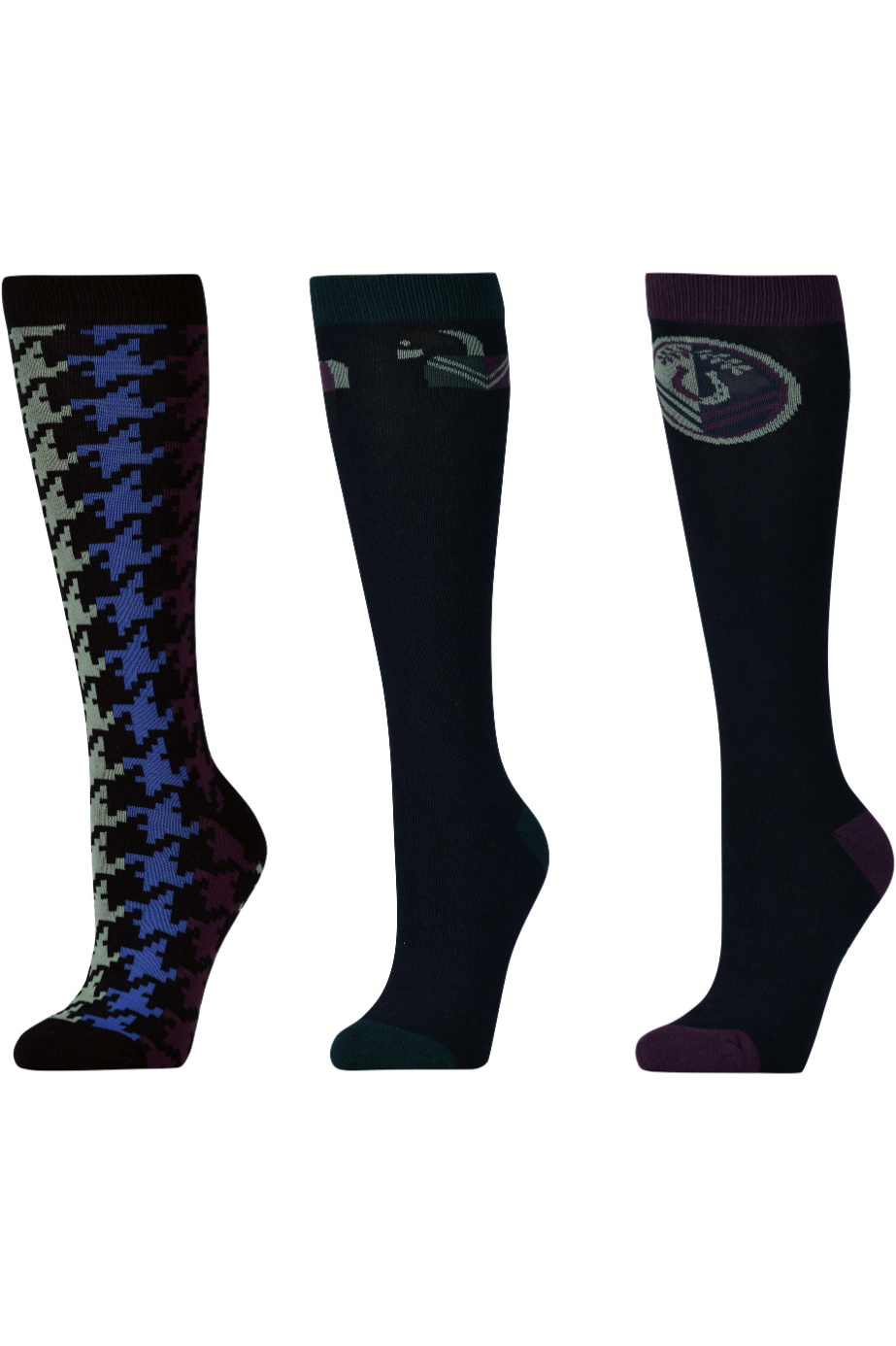 2025 Dublin 3 Pack Socks 1004094160 - Navy Nordic Emblem - Womens ...