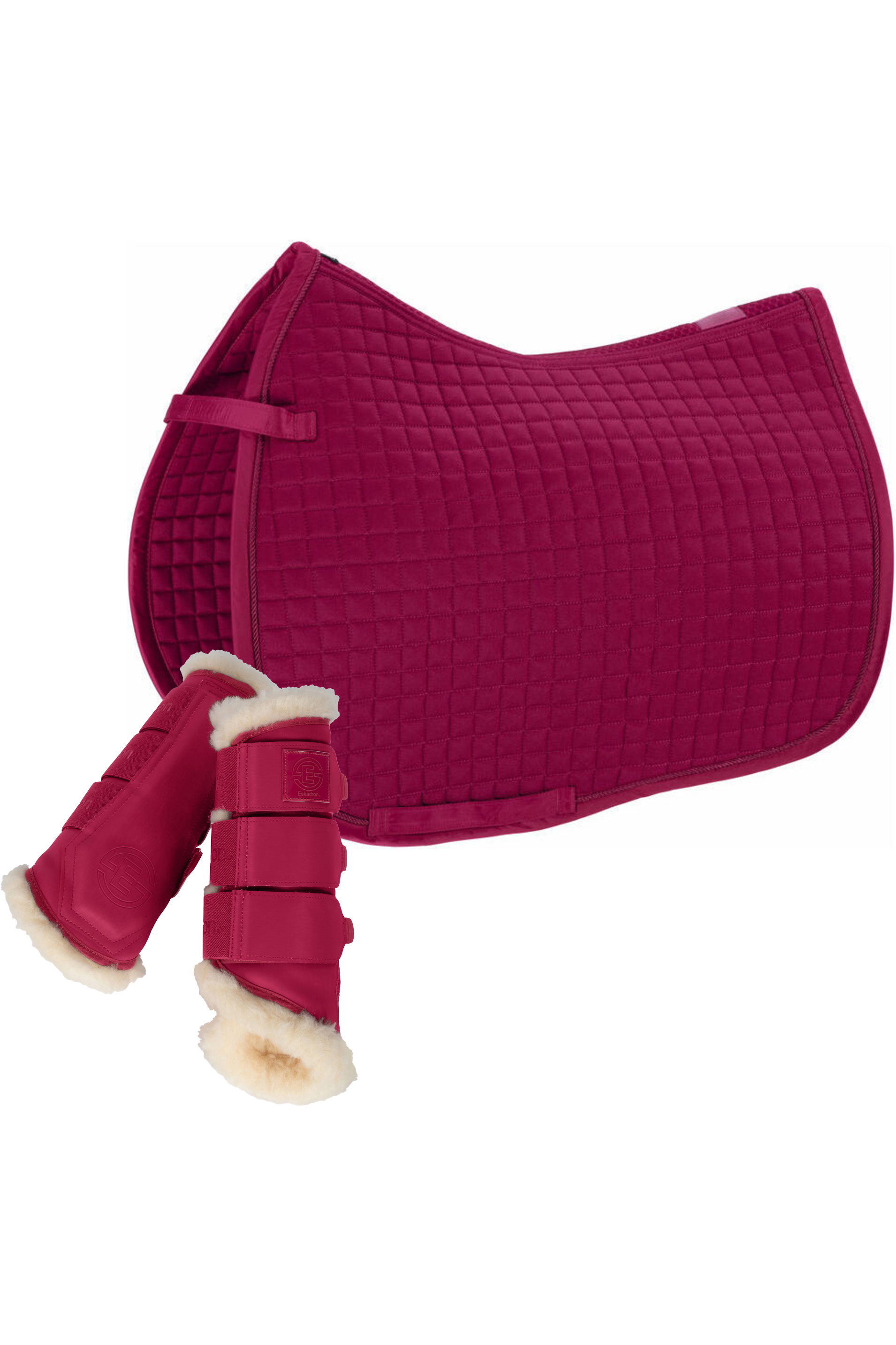 2023 Eskadron Cotton Compact Saddle Pad & Softslate Evo-Wool Brushing ...