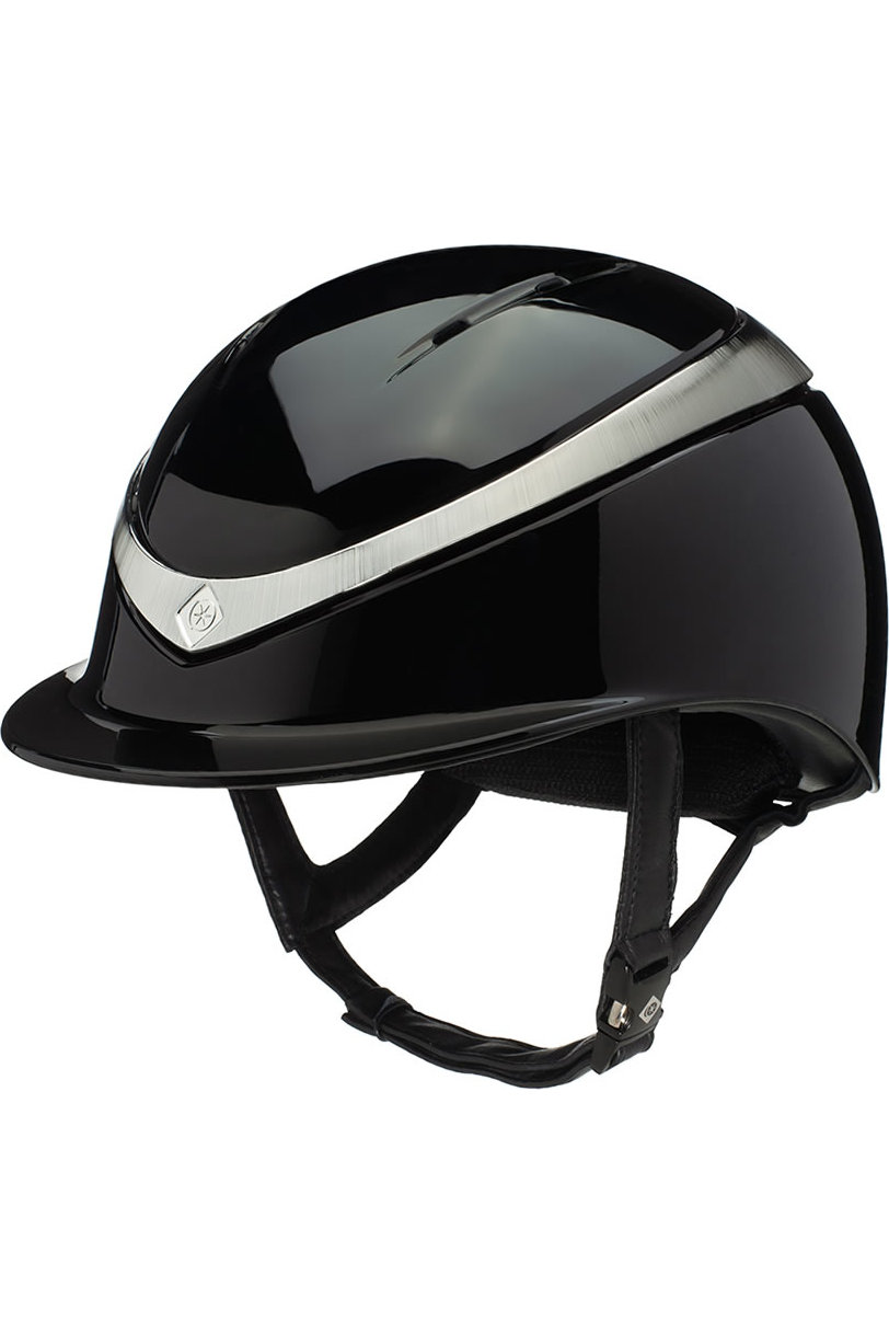 2025 Charles Owen Halo Gloss Helmet & Headband CHHHB - Black Gloss ...