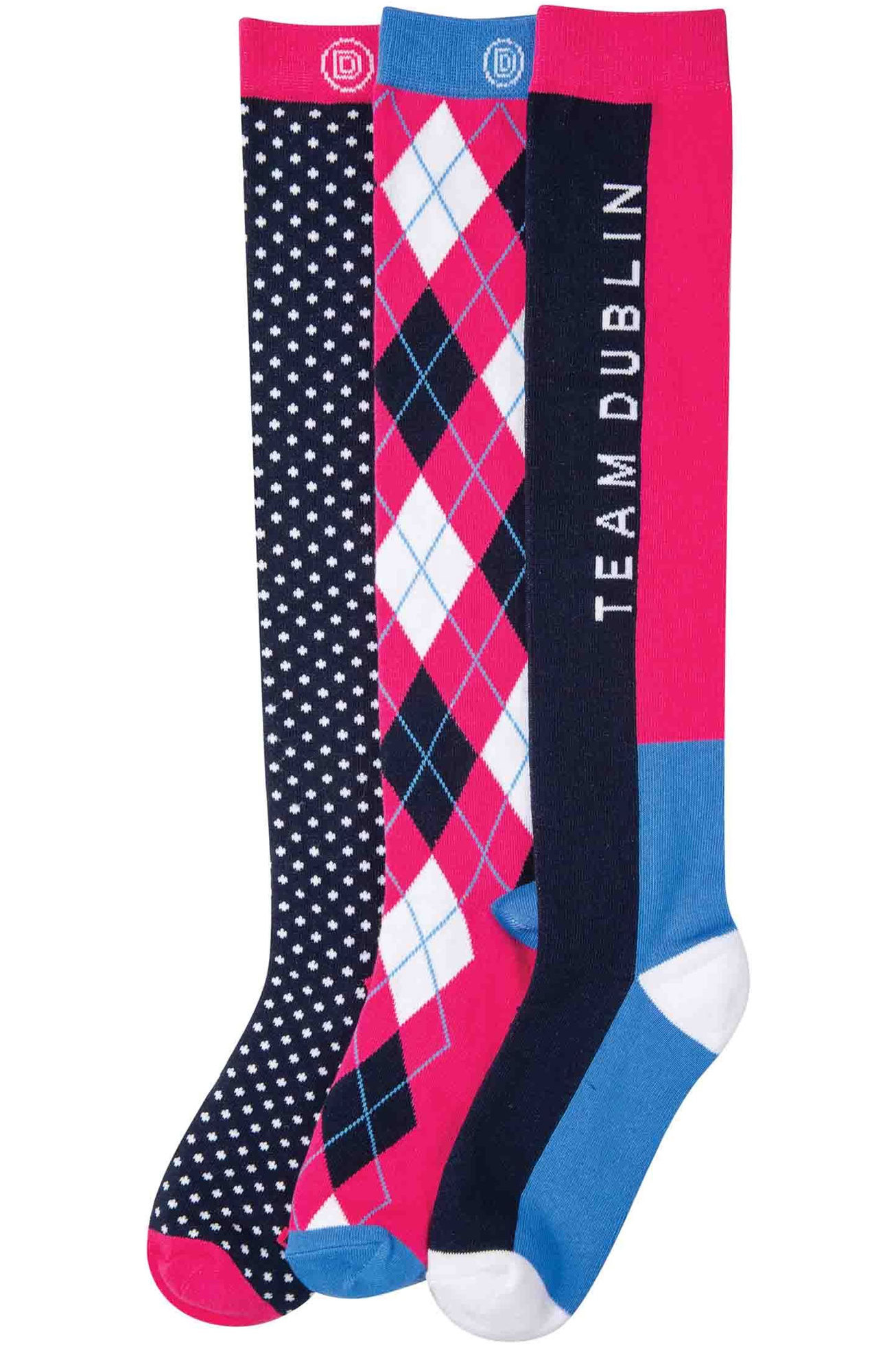 Dublin Womens Mandy 3 Pack of Socks Multi - 1000540 - Womens ...