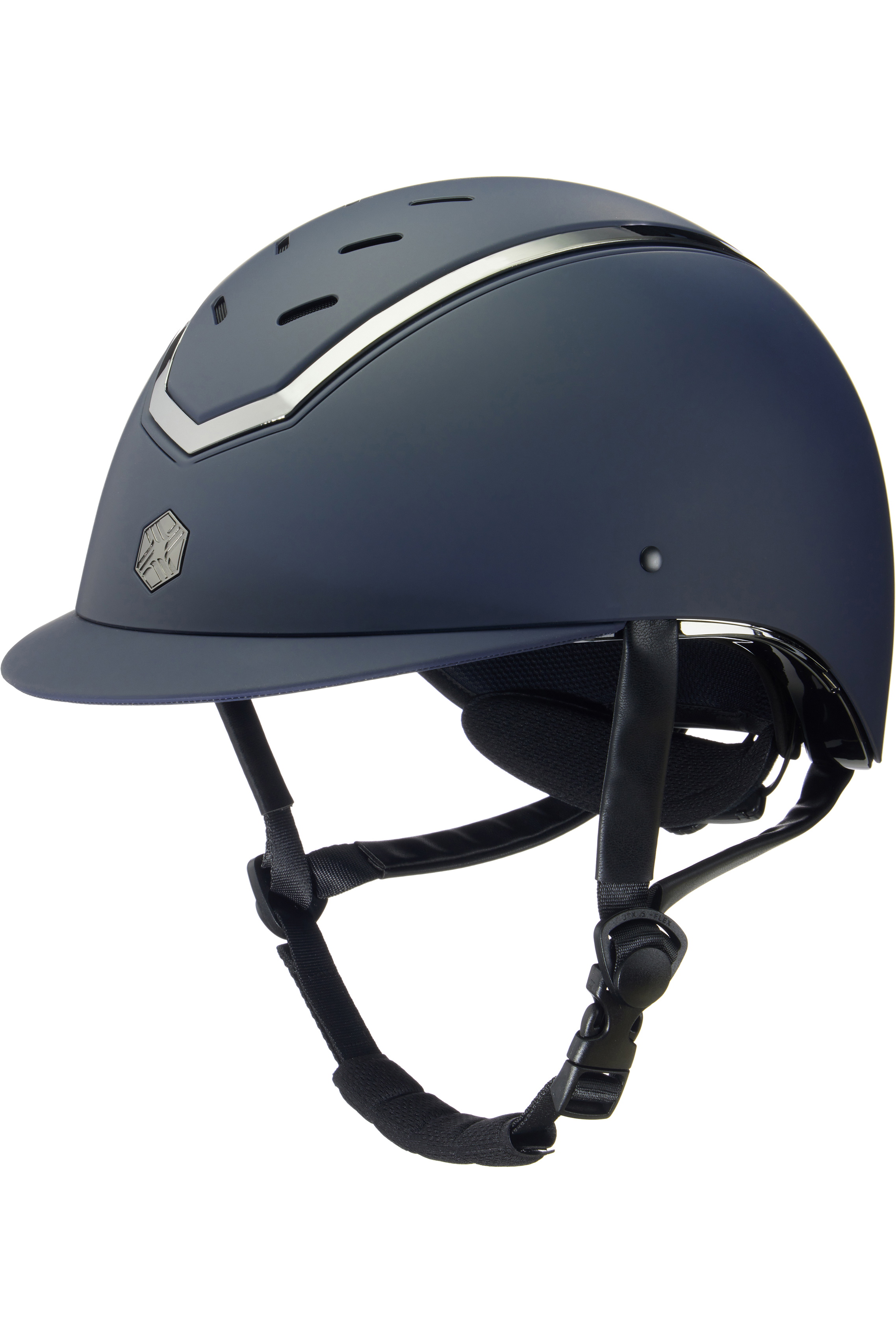 Charles Owen Kylo Standard Peak Riding Helm KYLOC - Navy Matte / Pewter ...