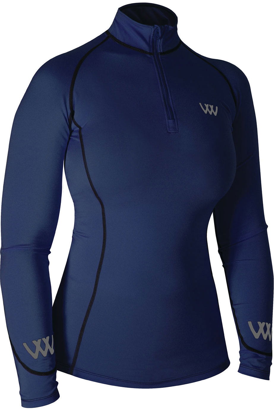 Woof Wear Womens Performance Riding Shirt - Navy | The Drillshed