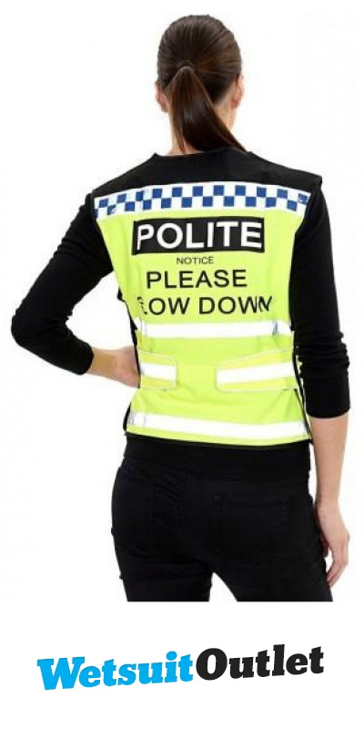 Equisafety Polite 'Please Slow Down' Waist Coat | The Drill Shed | The ...