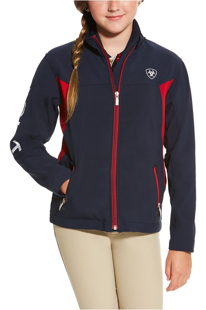 Ariat Childrens New Team Softshell Jacket - Navy | The Drillshed