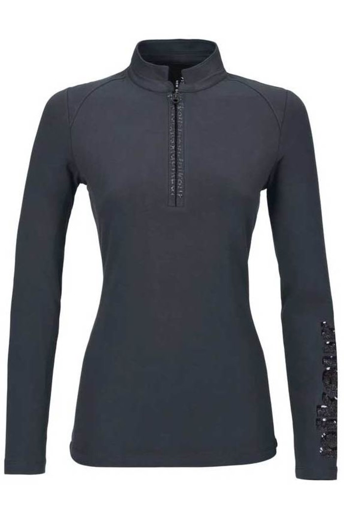Pikeur Womens Keala Long Sleeve Shirt - Graphite Blue - Womens - Equestrian | The Drillshed